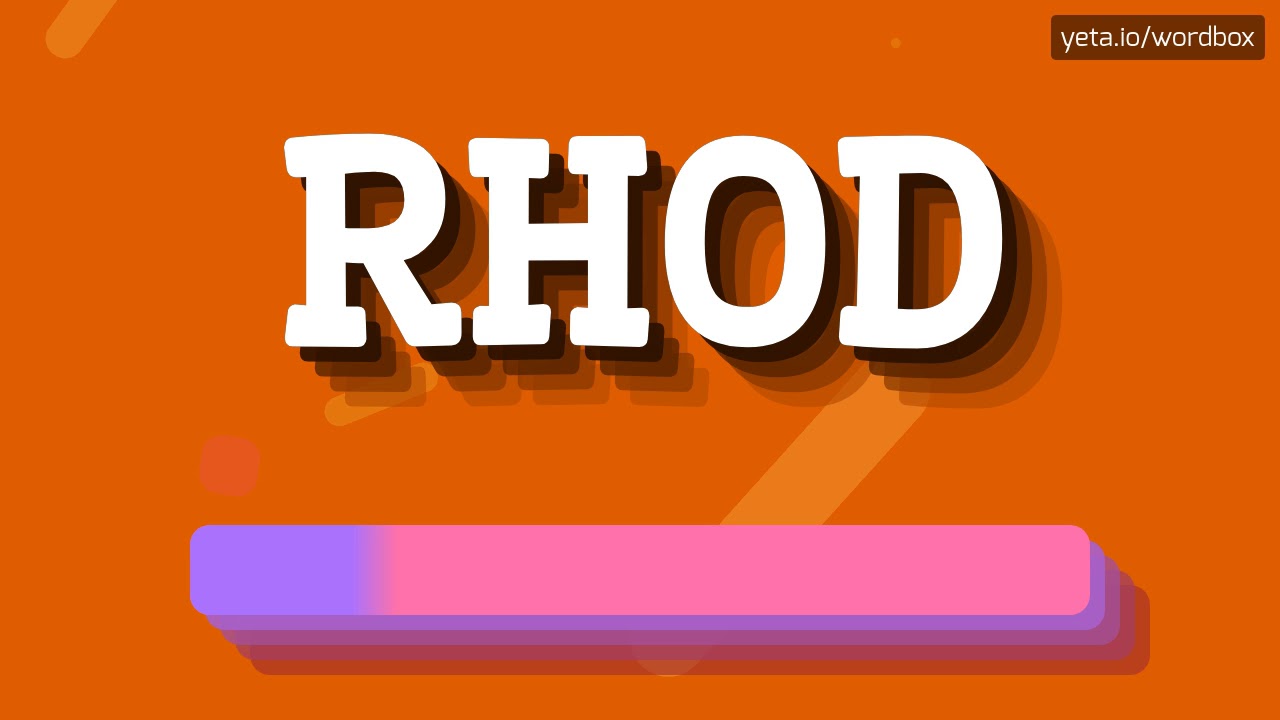 HOW PRONOUNCE RHOD! (BEST QUALITY VOICES) - YouTube