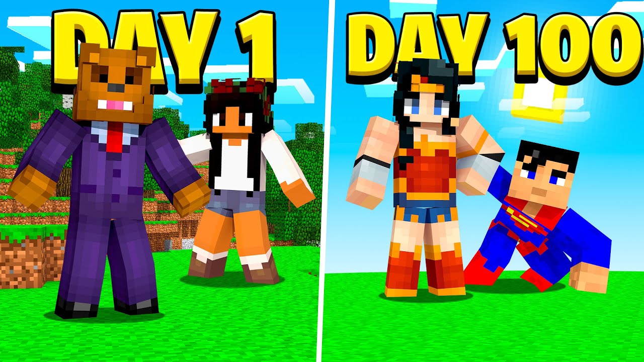 I Survived 100 Days As SUPERMAN In Minecraft (Here's What Happened ...