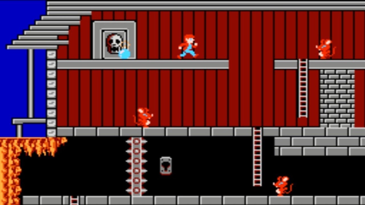 Goonies nes Nintendo games level 1 - YouTube