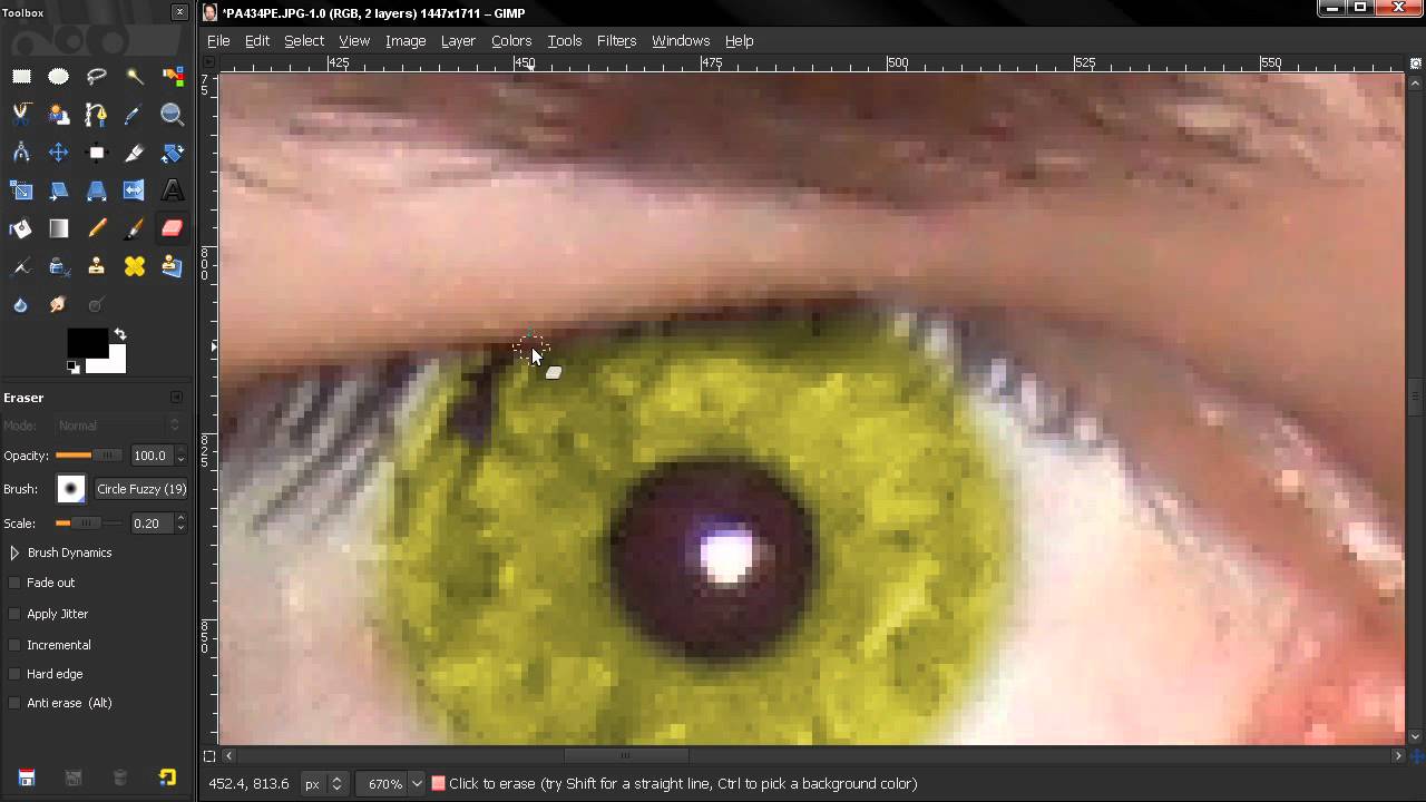 GIMP Tutorial - Change Eye Color - YouTube