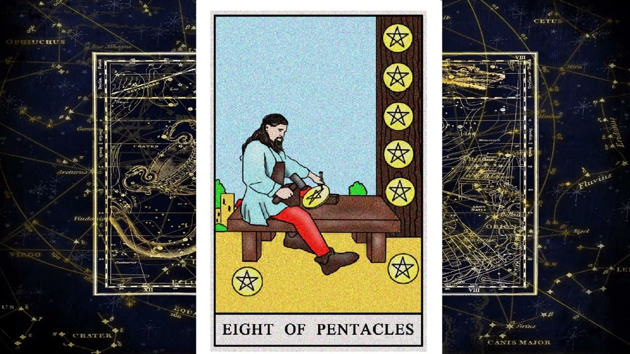 8 Of Pentacles Tarot Card Meaning - YouTube