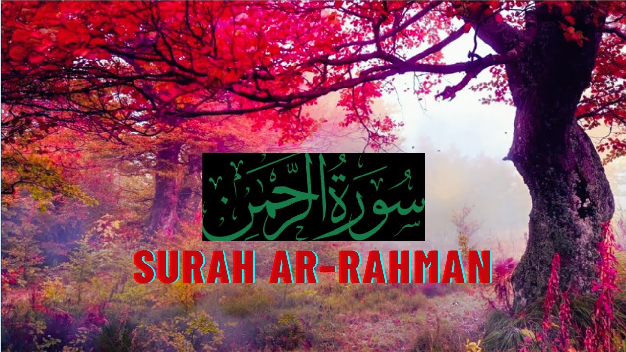 Quran Surah Rehman with rain & thunder sounds for better sleep ...