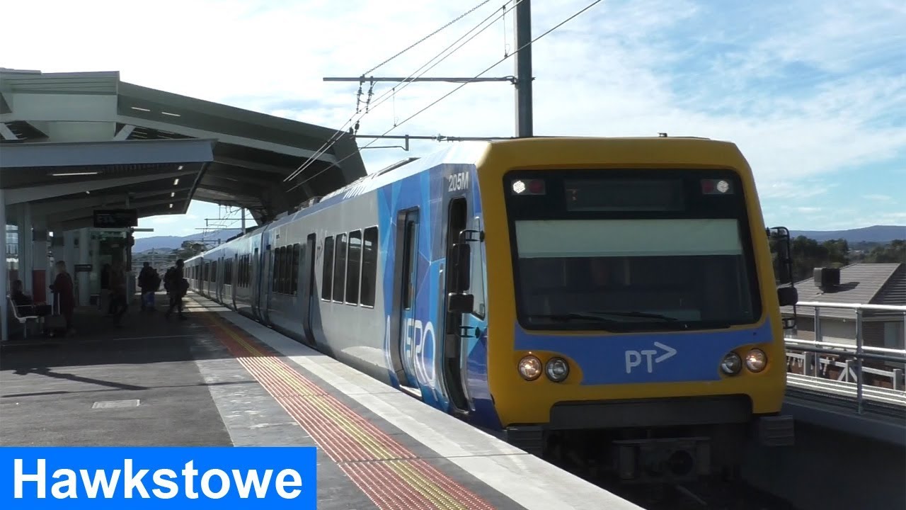 Trains at the new Hawkstowe station - Metro Trains Melbourne - YouTube
