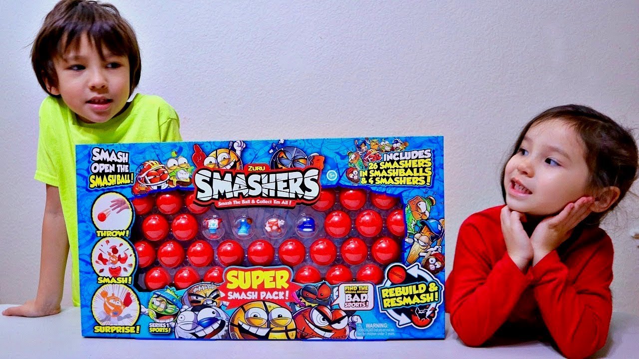 Playing with Smashers Sport Ball Surprise Toys for Children - YouTube