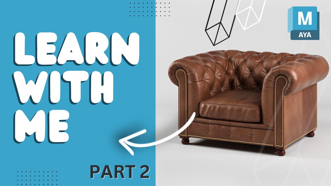 Chesterfied sofa modeling in Maya - YouTube