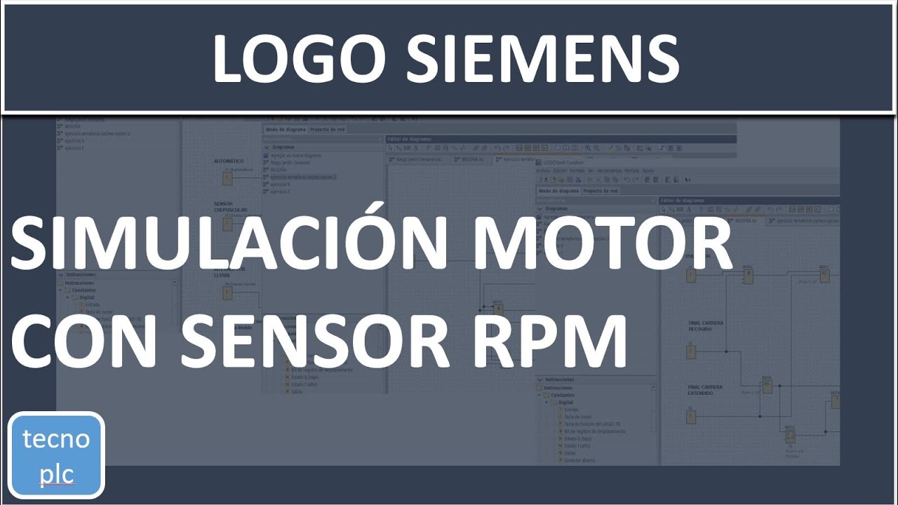 Simulación programa motor con sensor velocidad con LOGO - YouTube