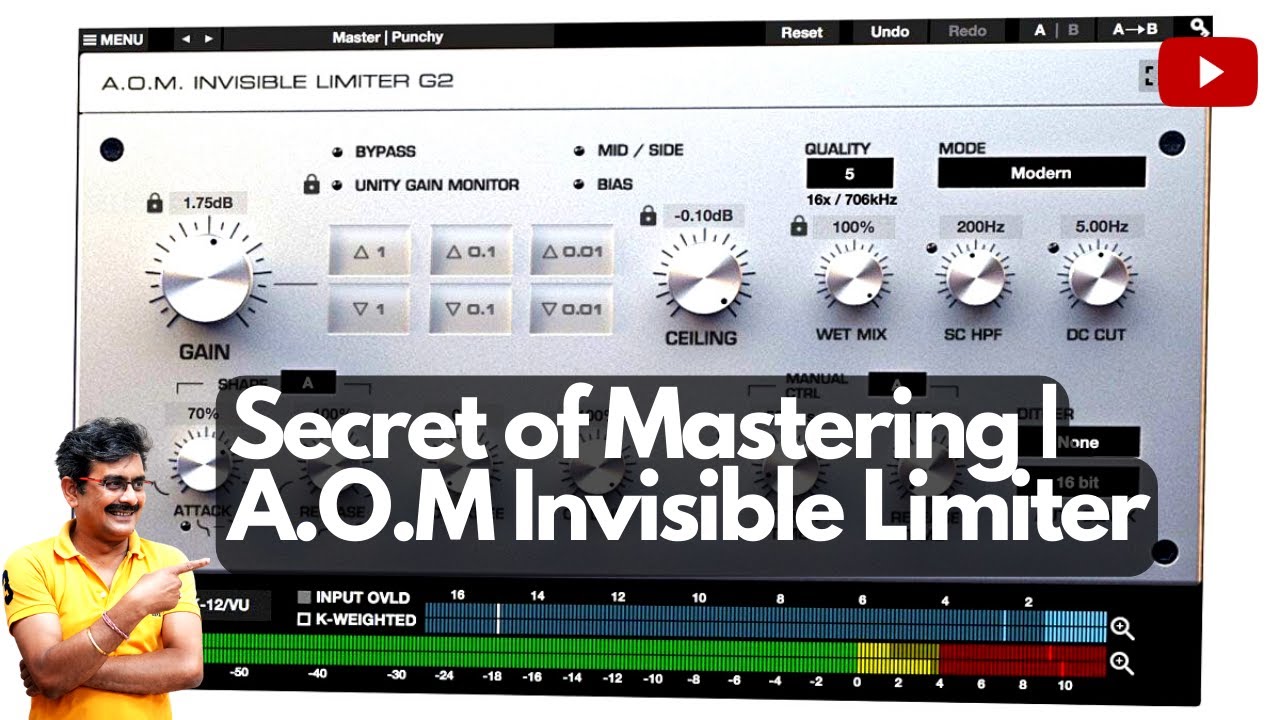 Secret of Mastering | A.O.M Invisible Limiter - YouTube