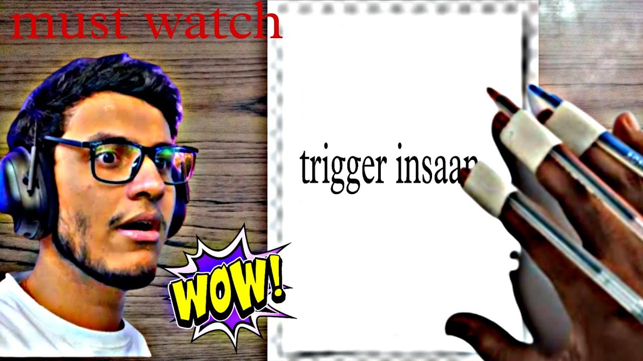 drawing trigger insaan scribble art ll - YouTube