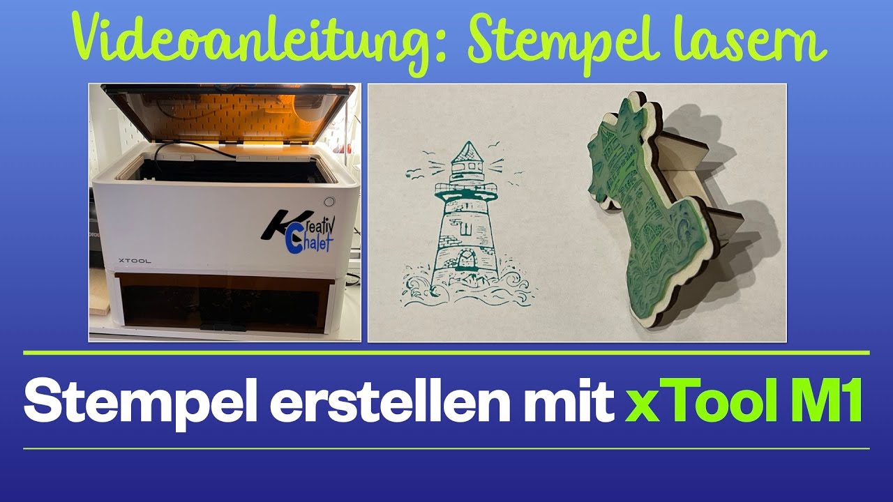 xTool M1 Laser: Stempel erstellen - YouTube
