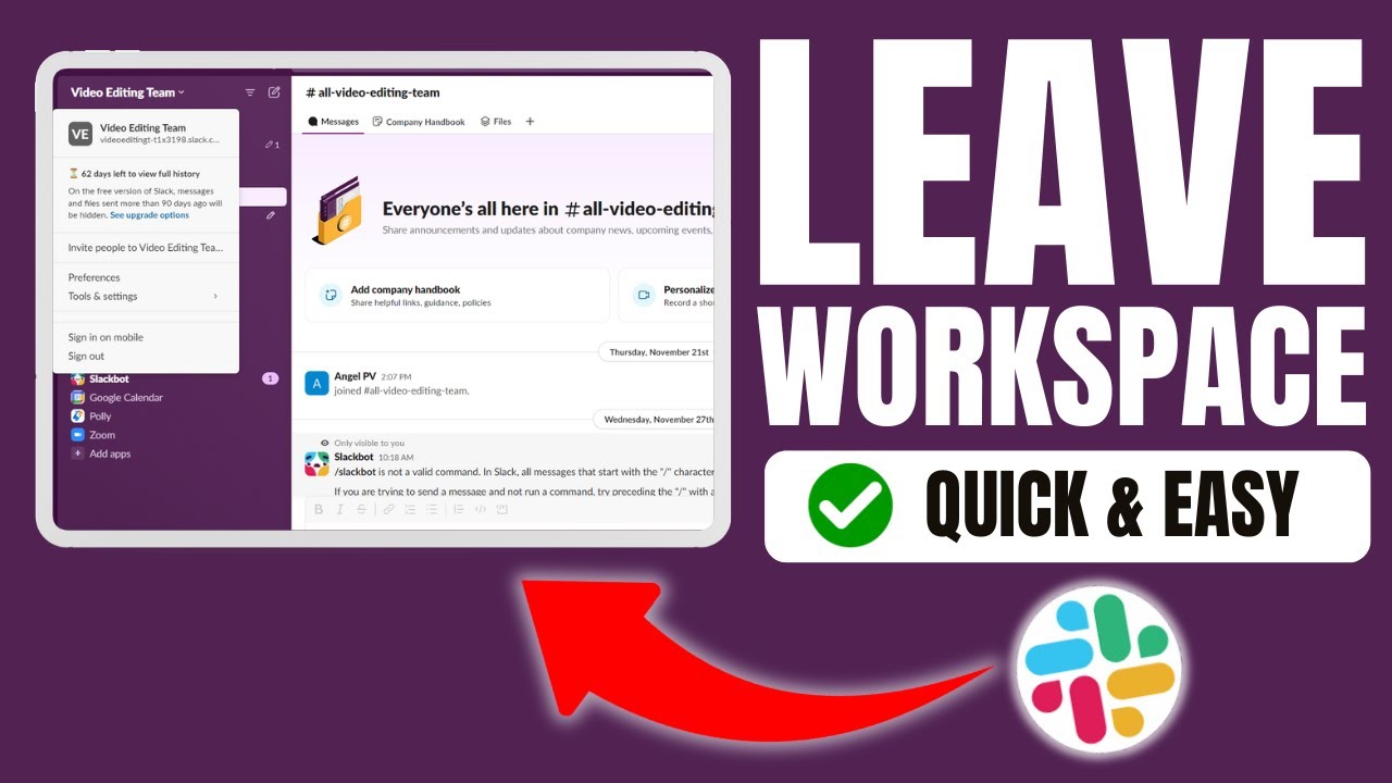 How to Leave a Slack Workspace: Quick and Easy Guide - YouTube