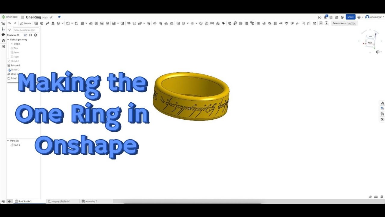 Onshape One Ring Tutorial - YouTube