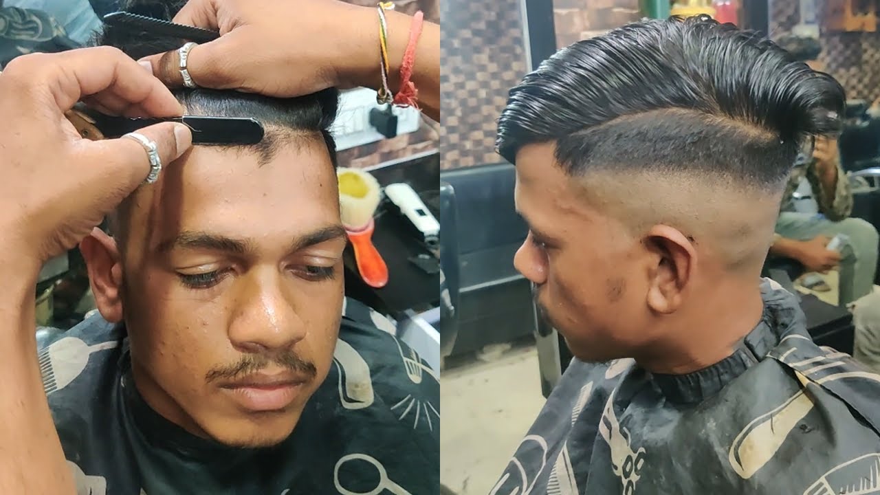 One Side Hair Cutting Karne Ka Asaan Tarika | Fade One Side Haircut For ...