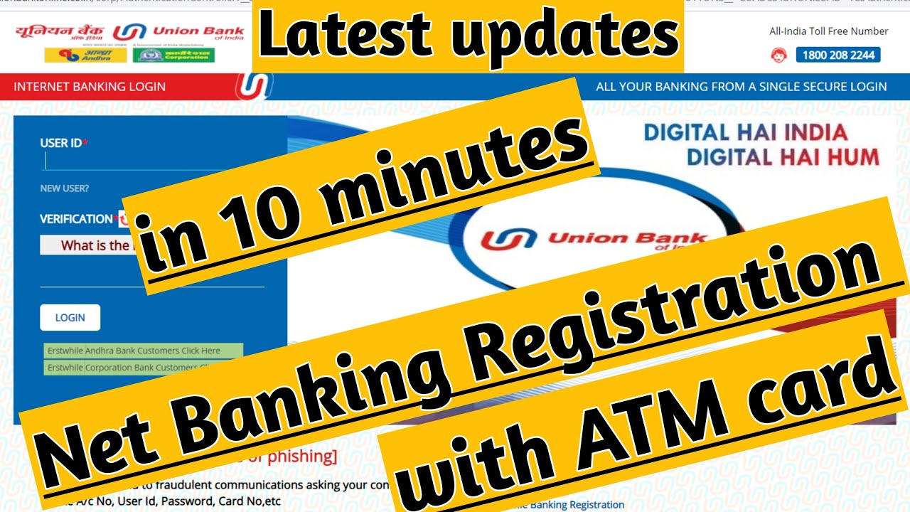Union Bank Net banking registration #union bank #netbanking #unionbank ...