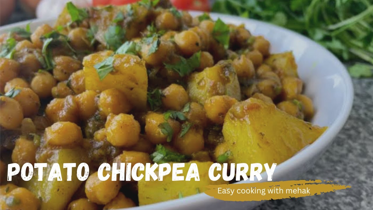 Aloo cholay ka salan | Potato chickpeas curry | no garlic recipe | easy ...