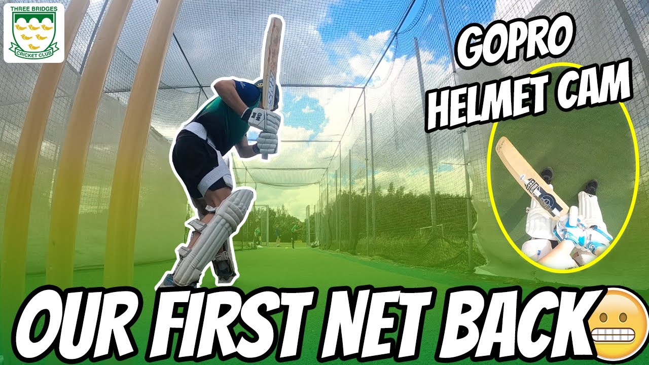 GoPro Helmet & Stump Cam | Cricket Nets Practice | FIRST GROUP TRAINING ...