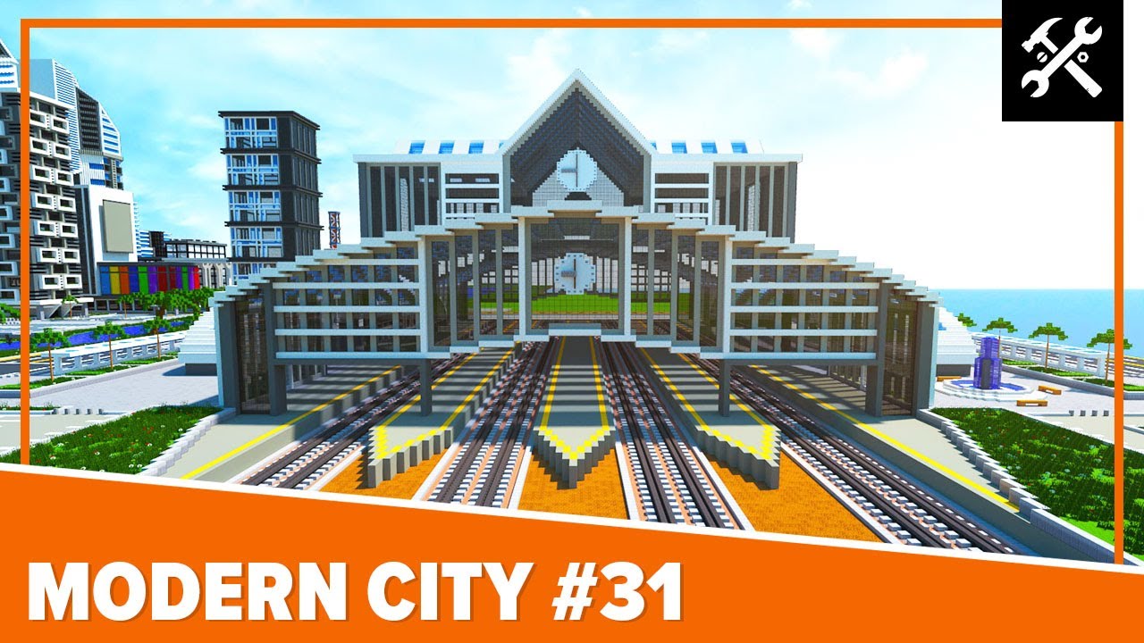 Modern City #31: Central Station - Minecraft Timelapse - YouTube