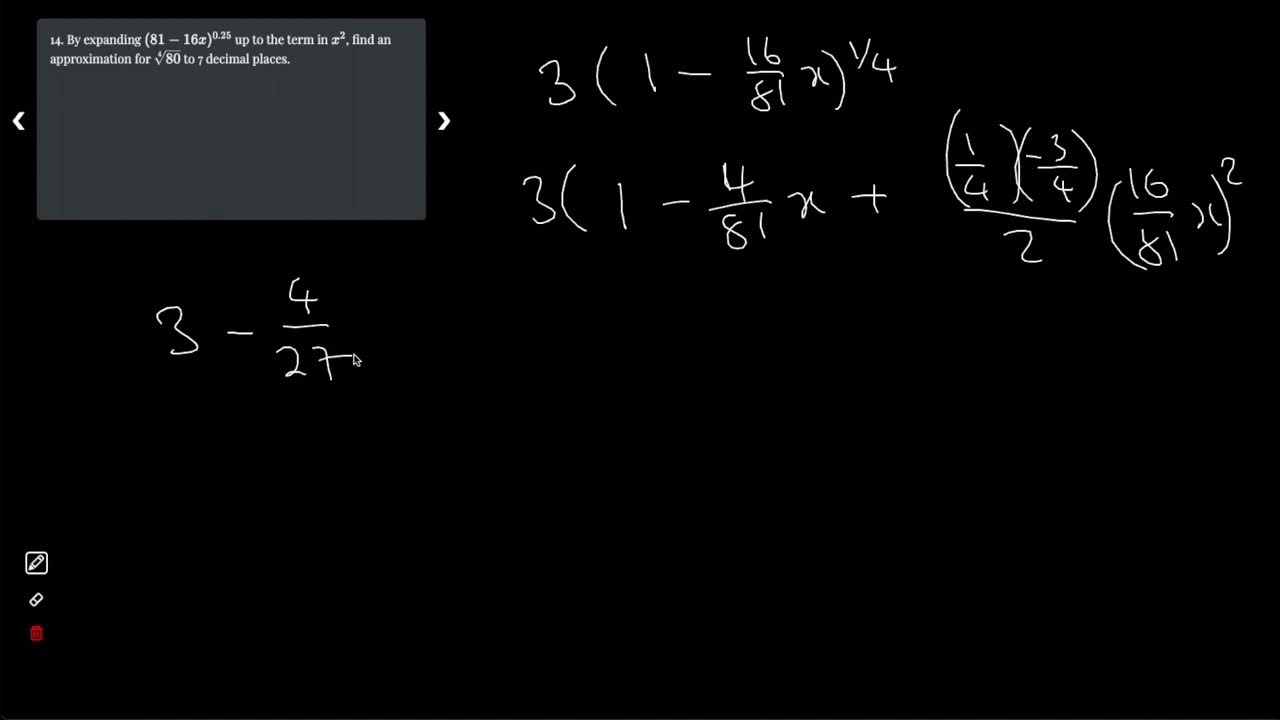 A Level Maths - Binomial (Non-Integer) Q14 (mathsquestions.app) - YouTube