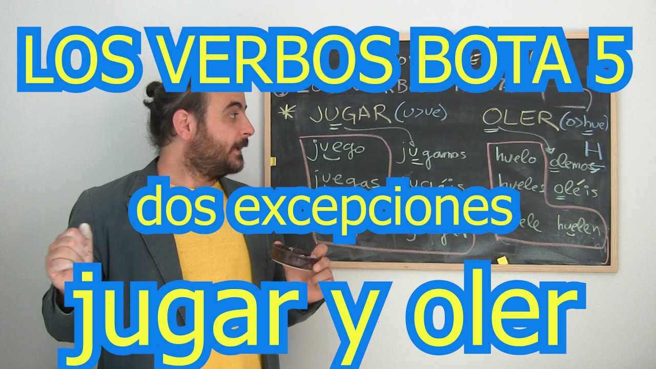 (Vídeo 8) Verbos Irregulares: LOS VERBOS BOTA 5: JUGAR Y OLER - YouTube