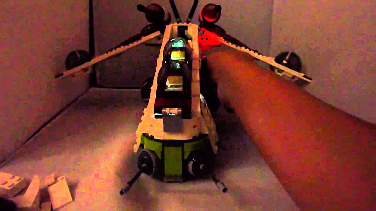 Lego Republic Gunship Lights Star Wars - YouTube