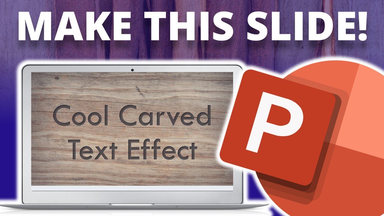 Create a Carved Wood Text Effect in PowerPoint 🔥 [TEMPLATE] - YouTube