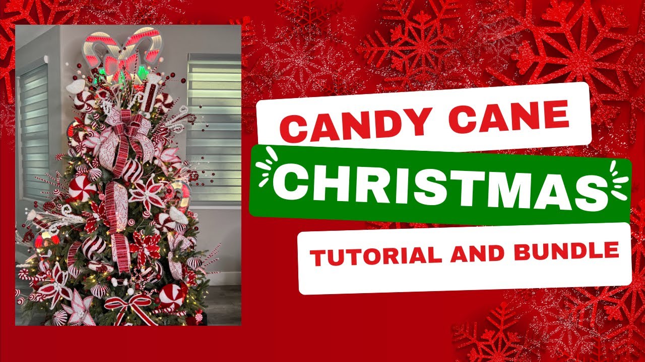 Candy cane Christmas Tree Tutorial and Bundle - YouTube
