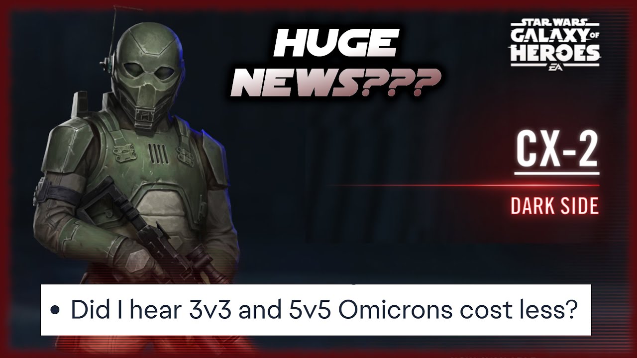 CX-2 Kit Reveal! Lord Vader Ri-DONK-ulous??? Plus an Omicron Refund in SWGOH??? - YouTube