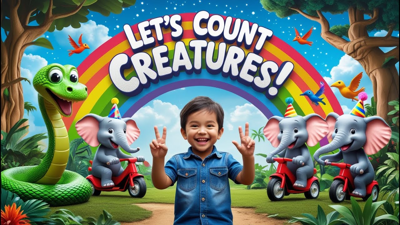 Counting Creatures Fun Animal Counting Song for Kids Learn Numbers 1 to ...