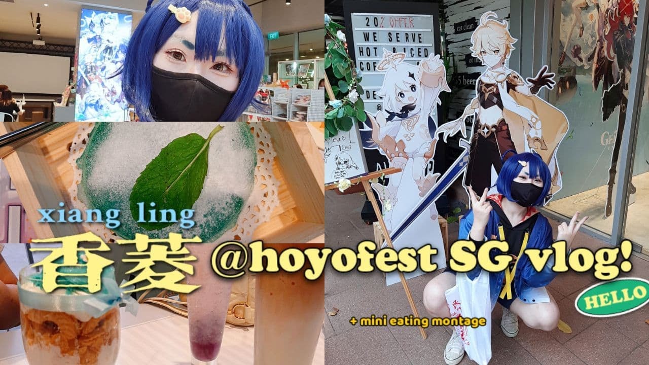 vlog: xiangling @ hoyofest singapore (mini eating montage) - YouTube