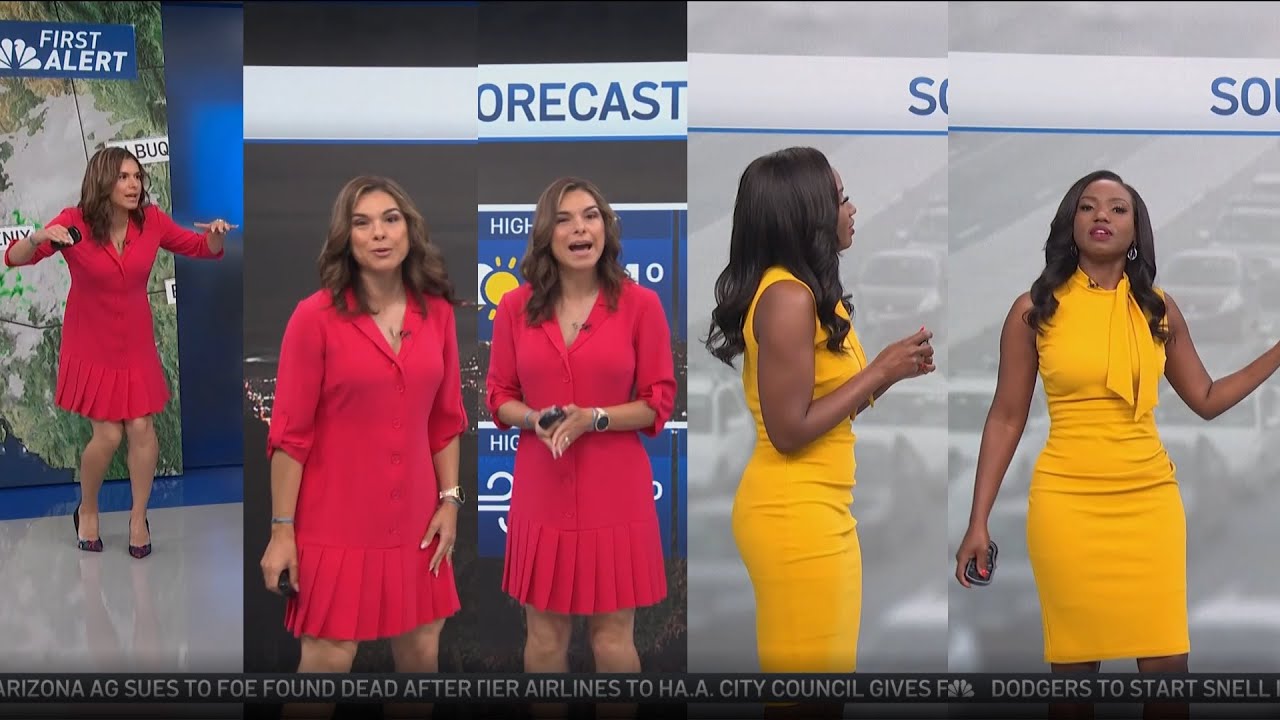 Belen De Leon and Robin Winston with Weather and Traffic report for ...