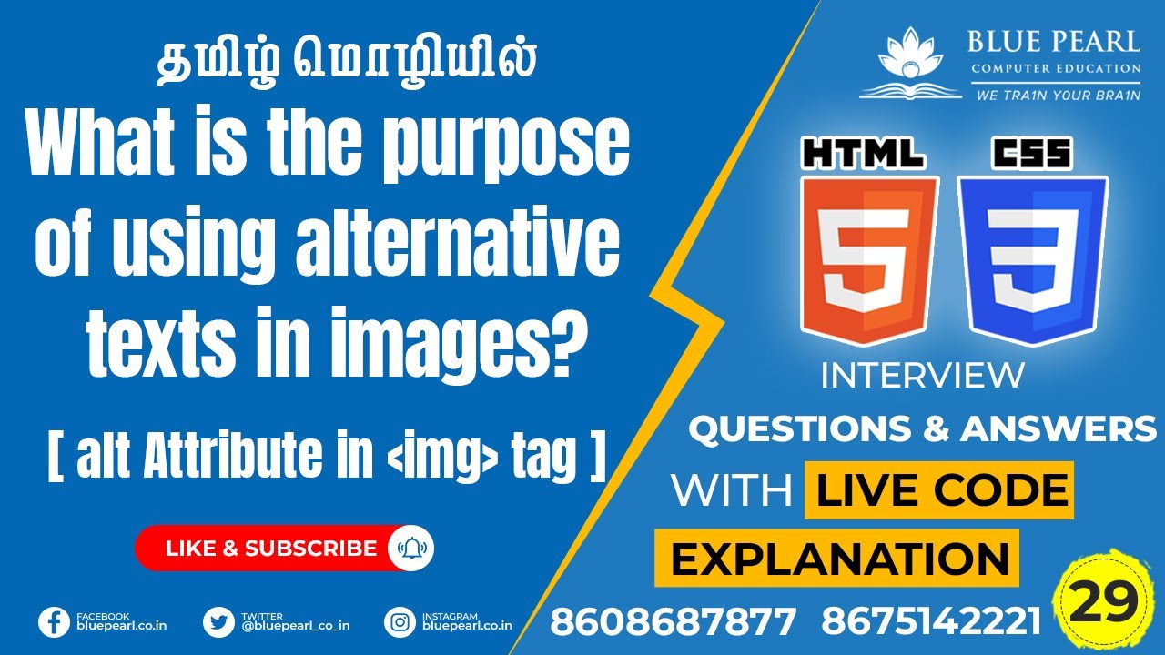 What is the purpose of using alternative alt text in image What is Alt ...