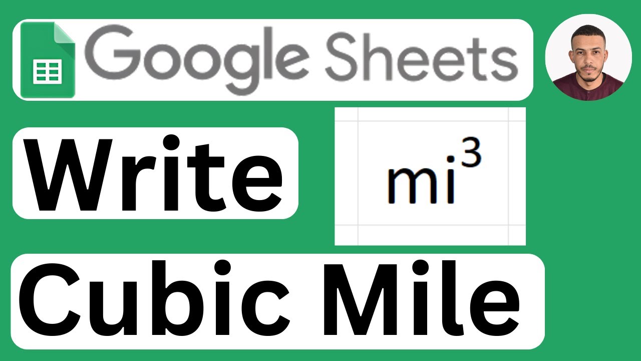 How to Add Cubic Mile (mi³) in Google Sheets - Easy to Follow - YouTube