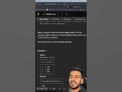 SECOND HIGHEST SALARY! - SQL #motivation #motivational #python #sql # ...