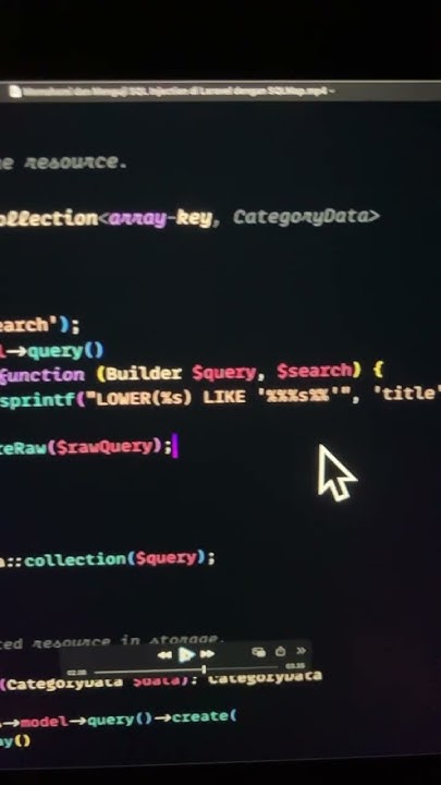 Sql Injection Laravel Coding Laravel Sqlinjection Youtube