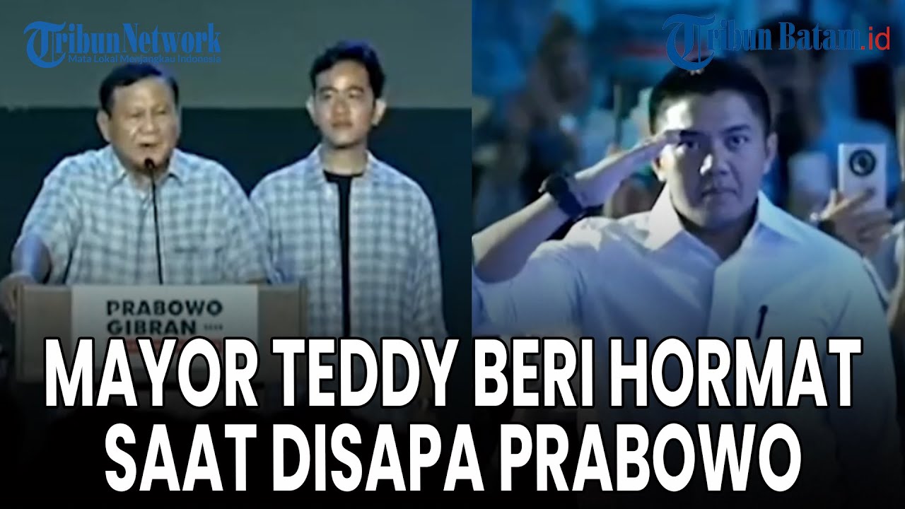 Mayor Teddy Langsung Beri Hormat saat Disapa Prabowo - YouTube
