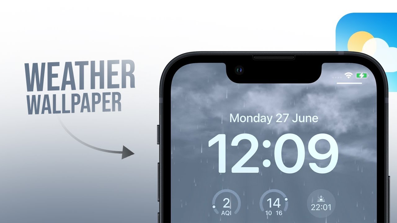 How to Set Weather Wallpaper on iPhone (tutorial) - YouTube