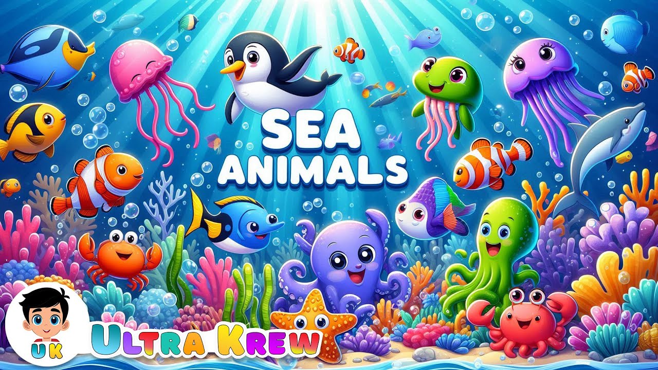 Kids vocabulary - Sea Animals - Learn English for kids - English ...