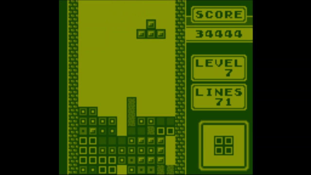 Tetris Gameboy 1989 Playthrough 204 lines genuine gameplay - YouTube