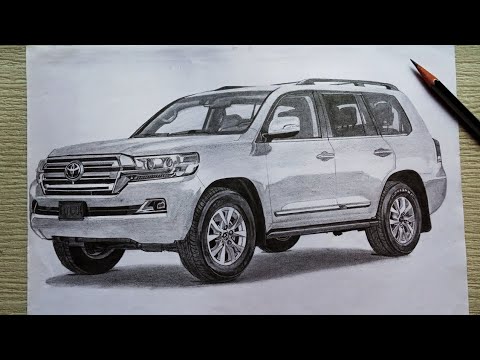 HOW TO DRAW TOYOTA LAND CRUISER - YouTube