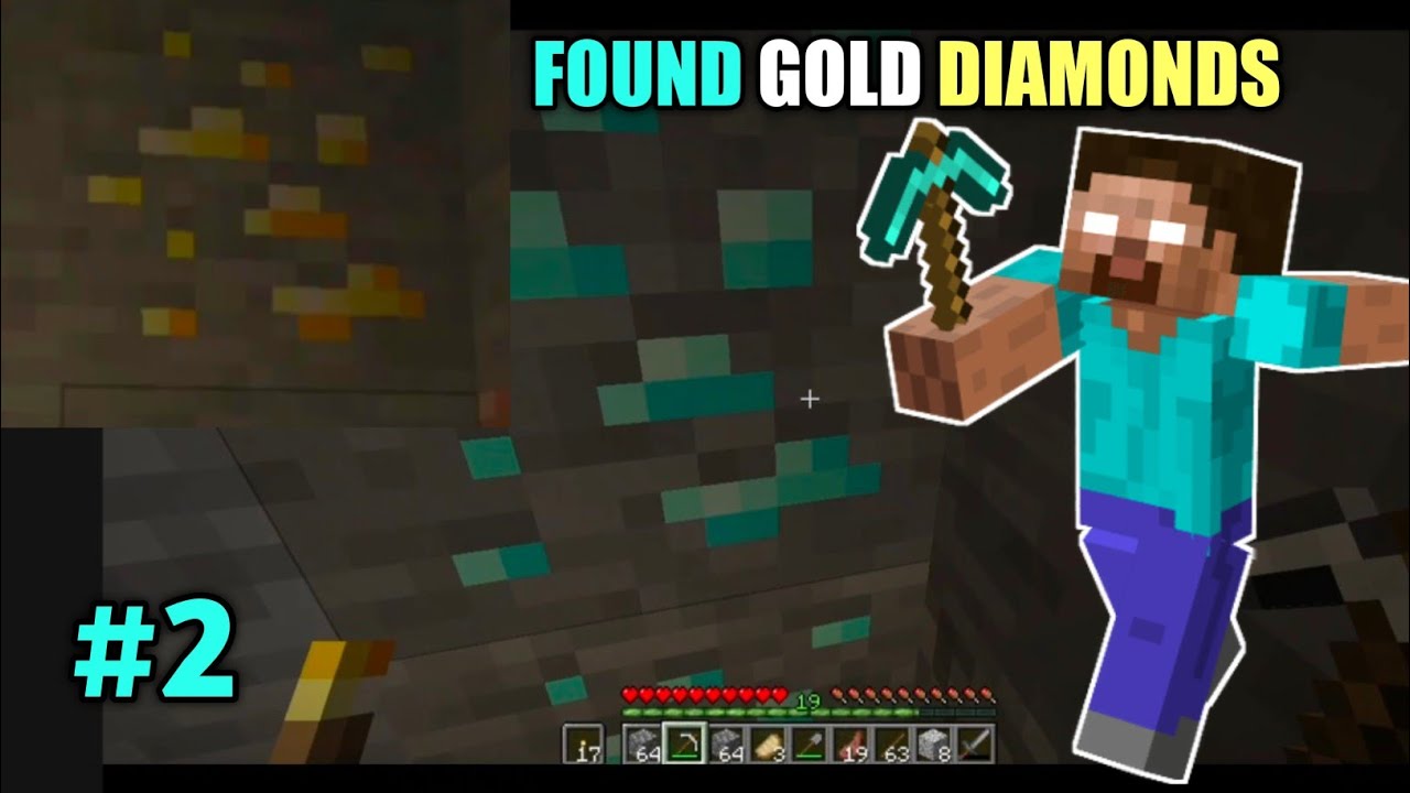 I FIND GOLD & DIAMONDS MINECRAFT IN #2 - YouTube