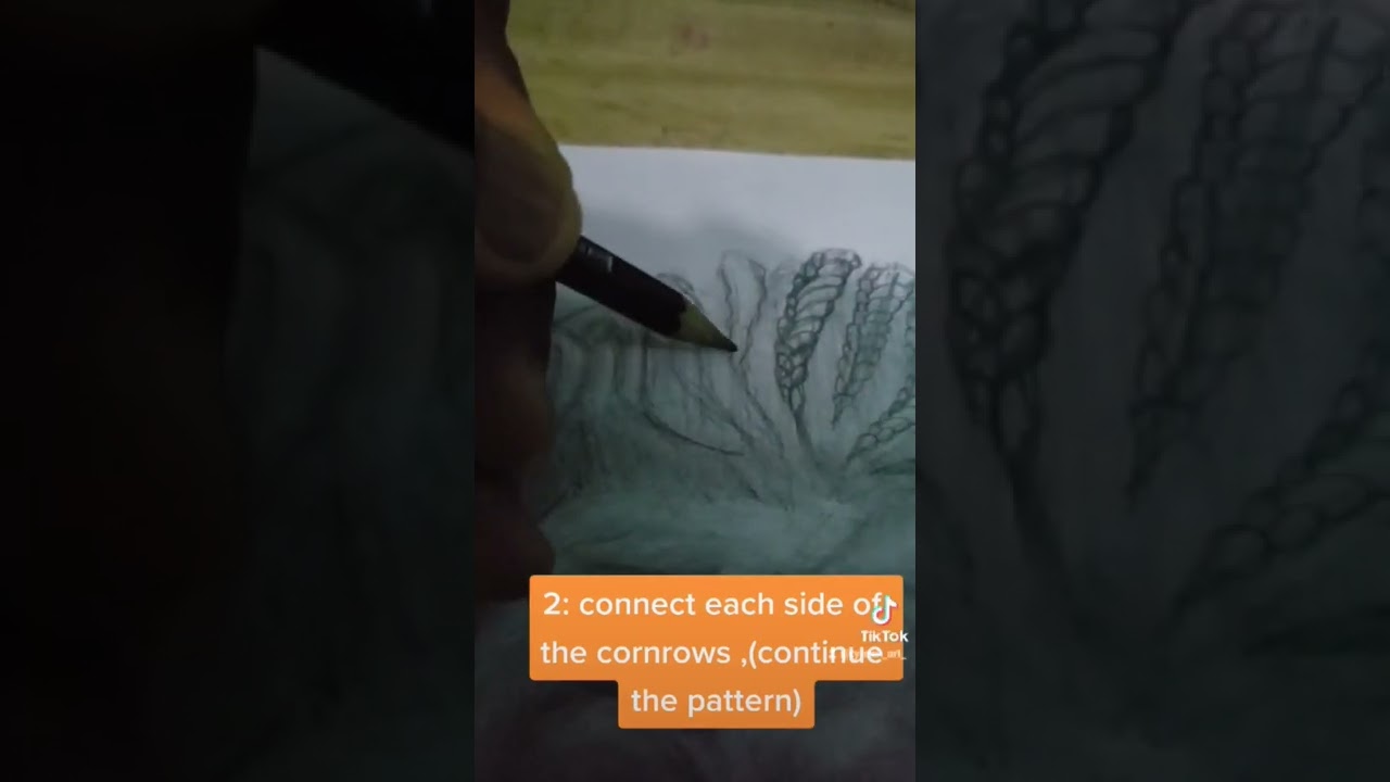 drawing hairstyle. How to draw cornrows Easy tutorial - YouTube