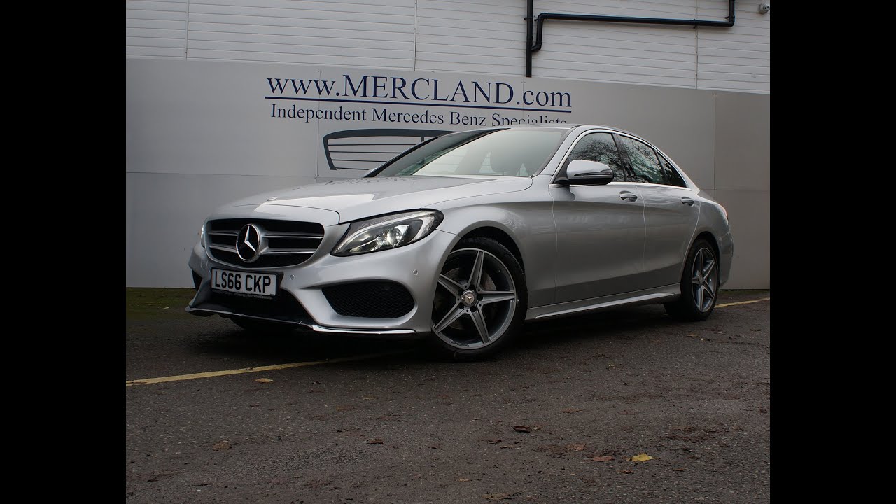 2016 (66) MERCEDES BENZ C220D AMG LINE SALOON DIESEL AUTOMATIC SILVER ...