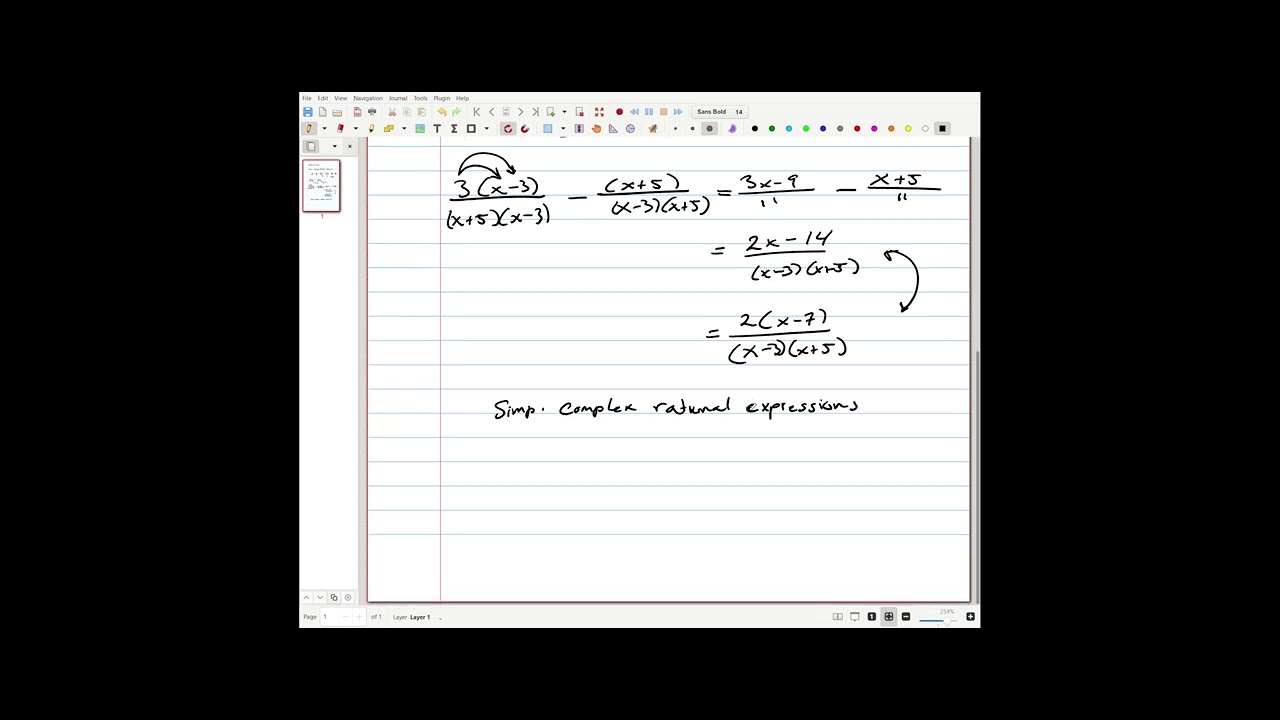 Section 1.6: Adding and Subtracting Rational Expression, Simplifying ...