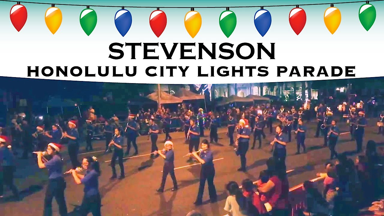 Stevenson MS Marching Band | 2015 Honolulu City Lights Parade - YouTube