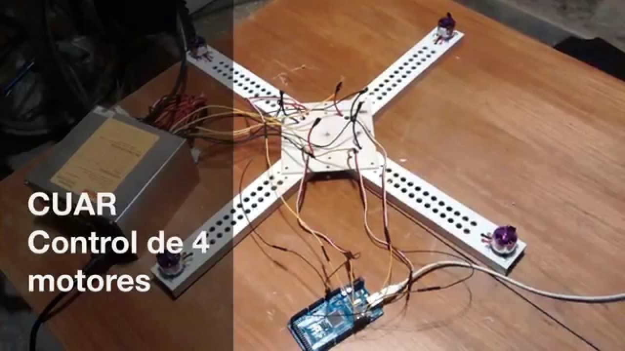 CUAR - Control 4 motores - YouTube