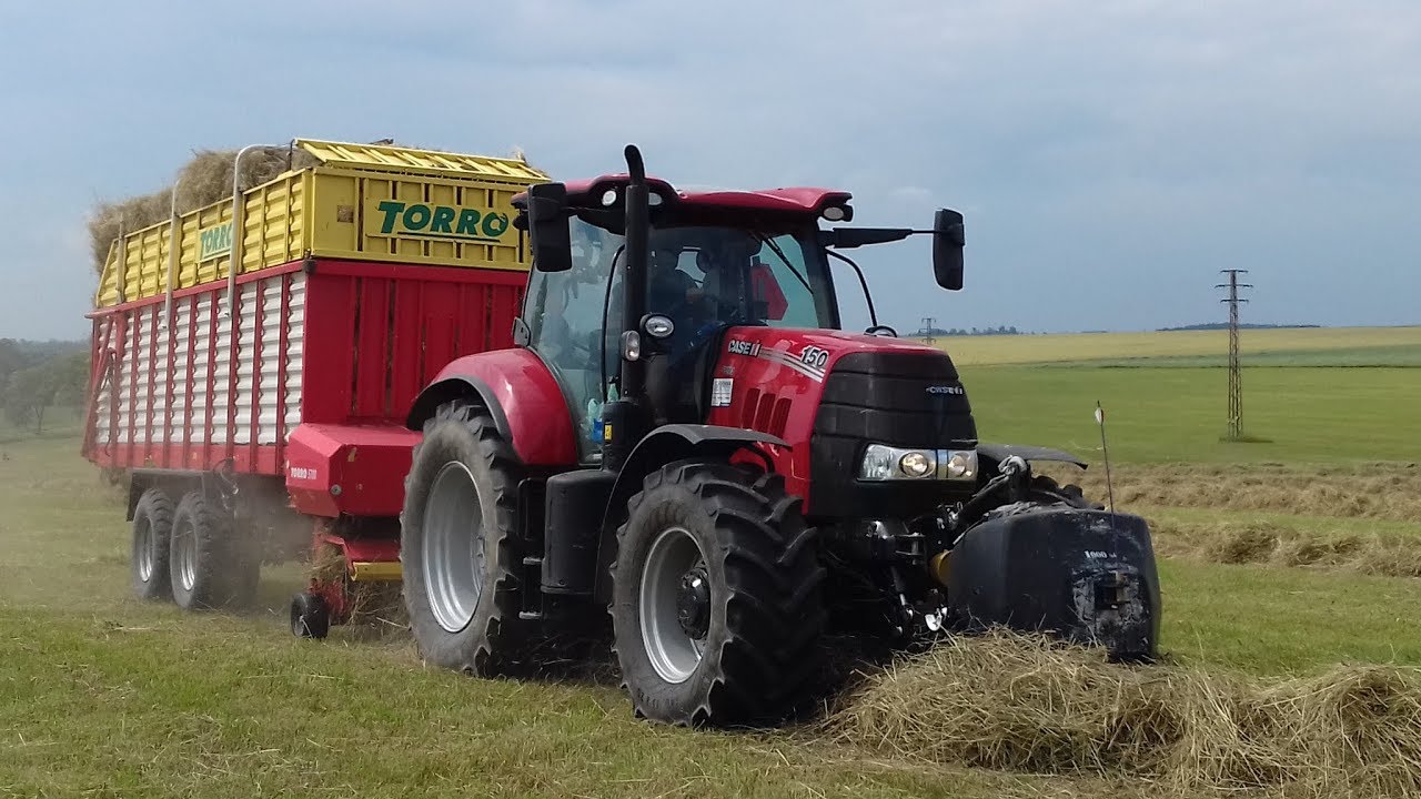Skulování a Sběr sena 2018 - Case puma 225,Case puma 150,Case puma 200 ...