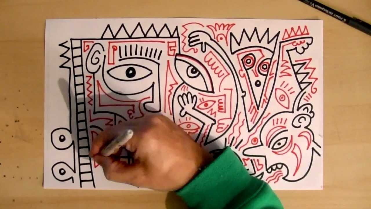 Funky Drawing SPEED ART time lapse by RAEART - YouTube