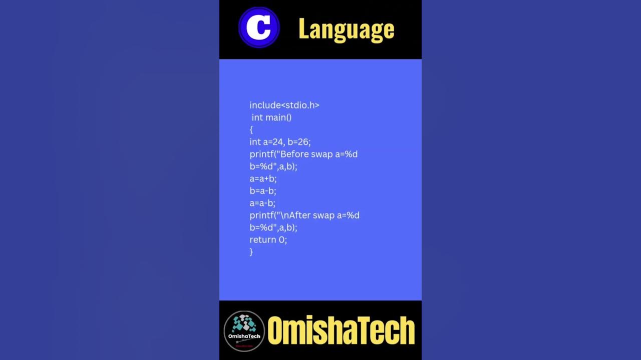 Swap Two Number Without Third Variable In C Shorts Ytshorts Clanguage Coding Programming 1399