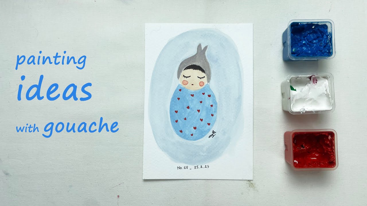 Easy ideas with gouache step-by-step for beginners | Painting with me ...