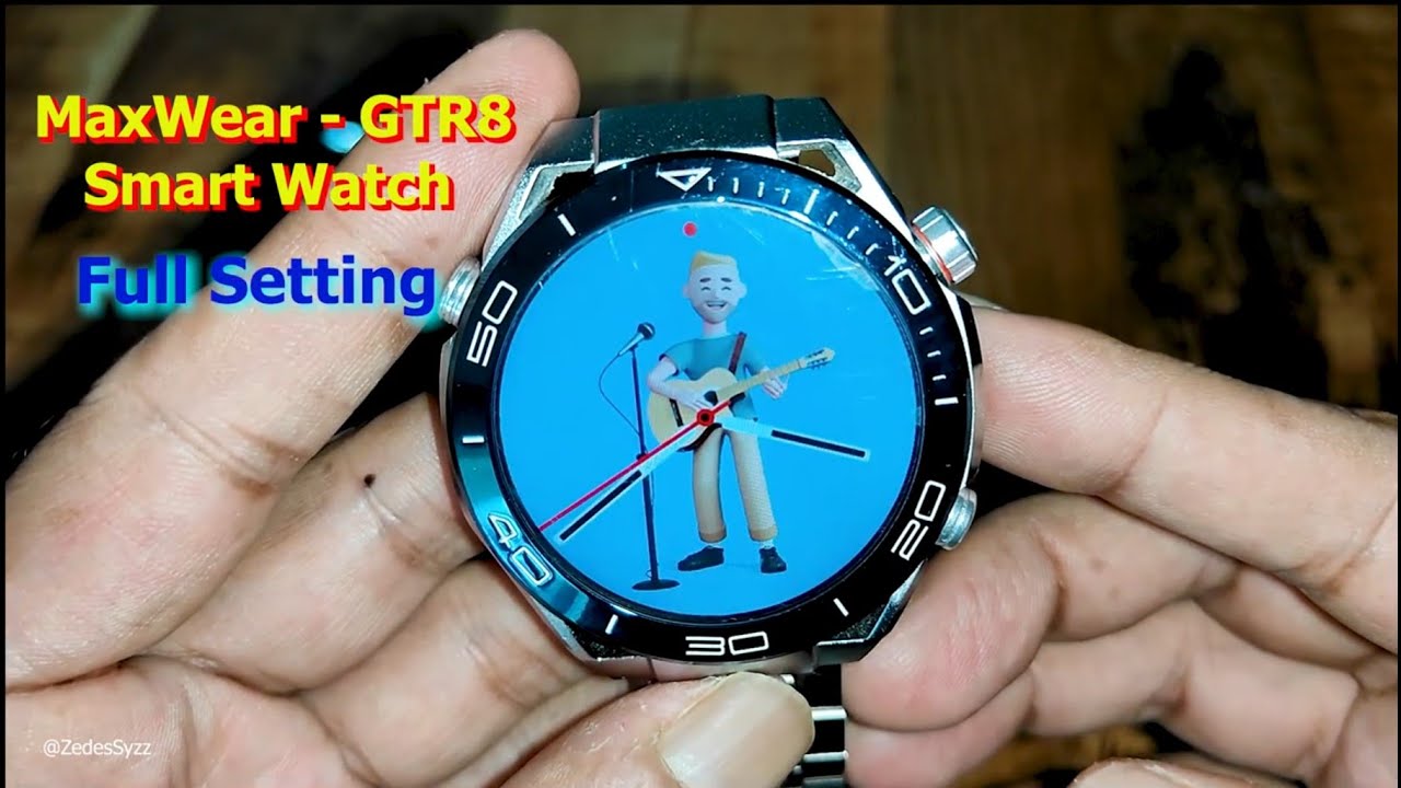 MaxWear GTR8 Watch about Full SETTING Review - YouTube