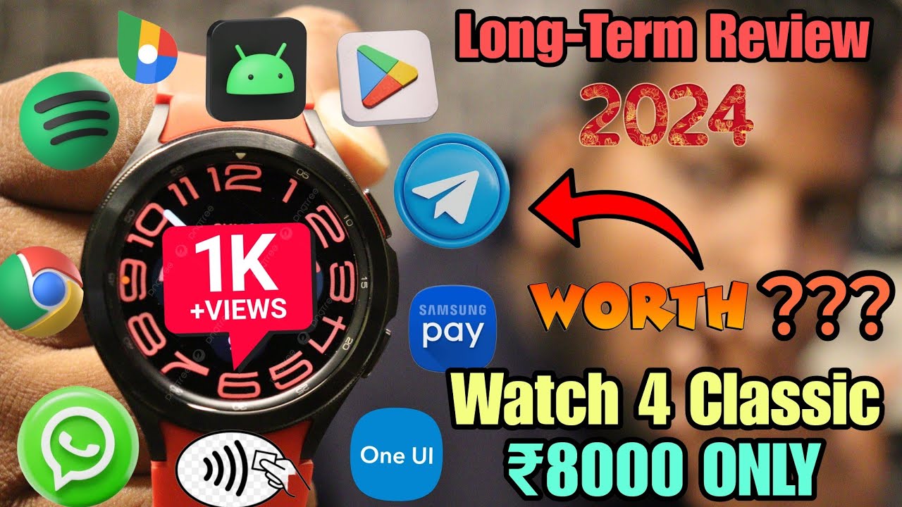 Samsung Watch 4 Classic ₹8,000🤫 - Android1.4" AMOLED | Best Smartwatch ...